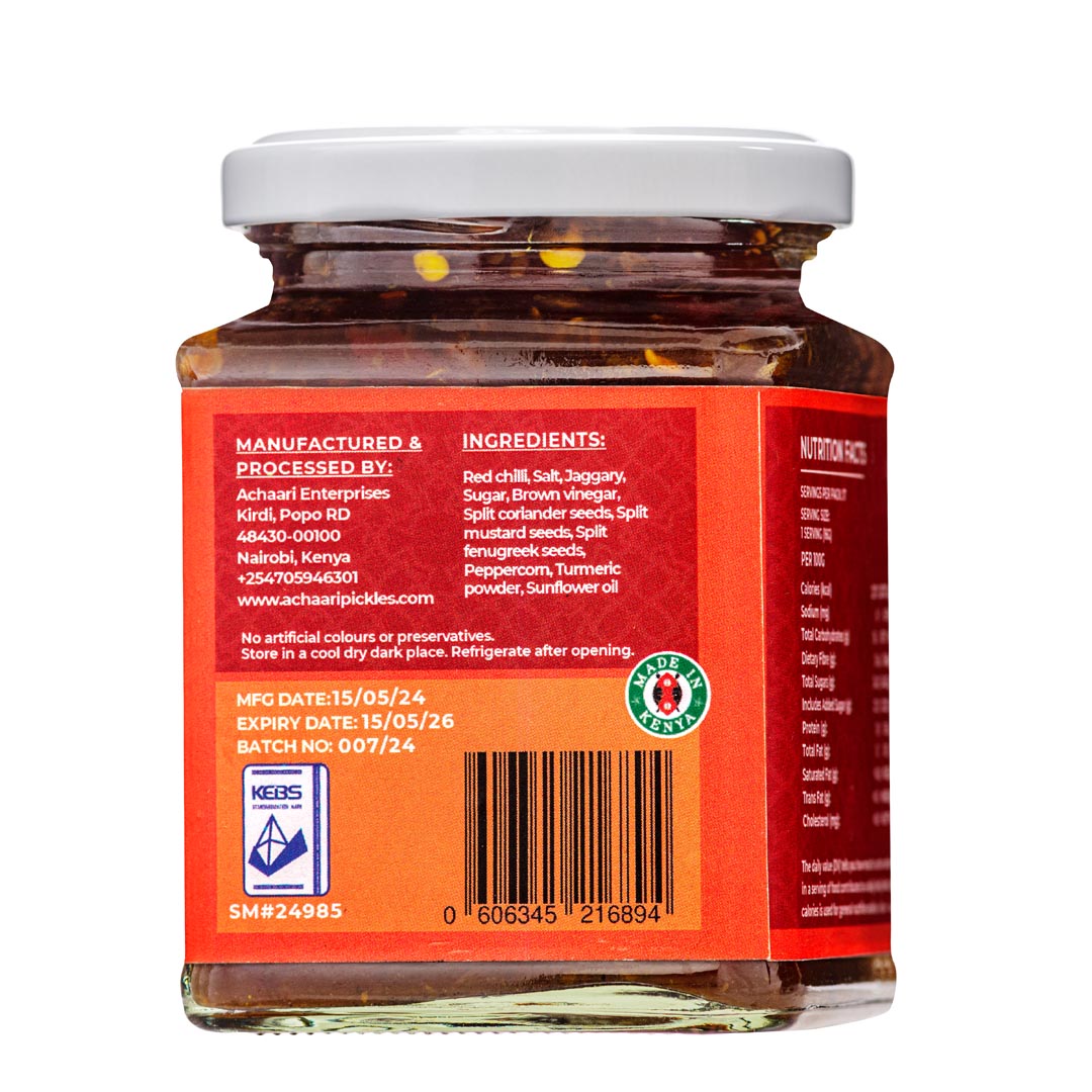 Sweet red bullet chilli pickle – ACHAARI FOODS